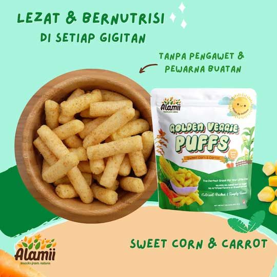 Jual Alamii Snack Bayi dan Anak - Golden Veggie Puffs 25G - Cemilan ...