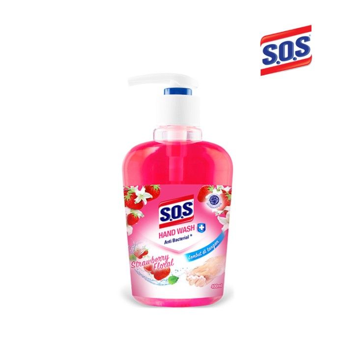 Jual SOS Hand Wash / Sabun Cuci Tangan Orange Strawberry Botol [400 ml ...